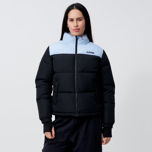 Huffer Panel Women's Puffer Jacket in Black | CLOTHING