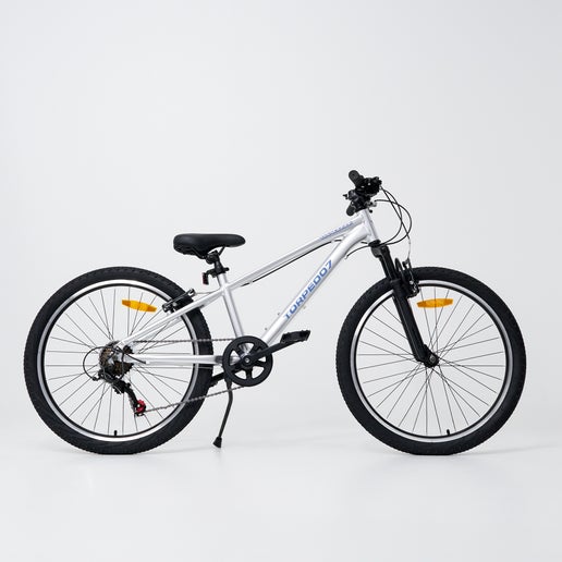 Torpedo7 Wanderer 24" Kids Bike in Silver | BIKE